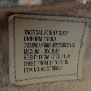 Jackets & Coats | Usaf Abu Tiger Stripe Tactical Flight Duty Uniform ...